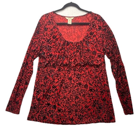 Sundance | Tops | Sundance Floral Velvet Burnout Shirred Bust Top ...